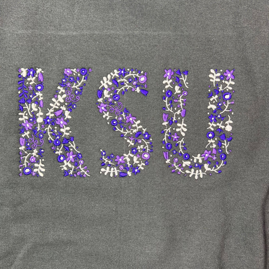 KSU Floral Embroidery Sweatshirt – Homegrown Creations Kansas